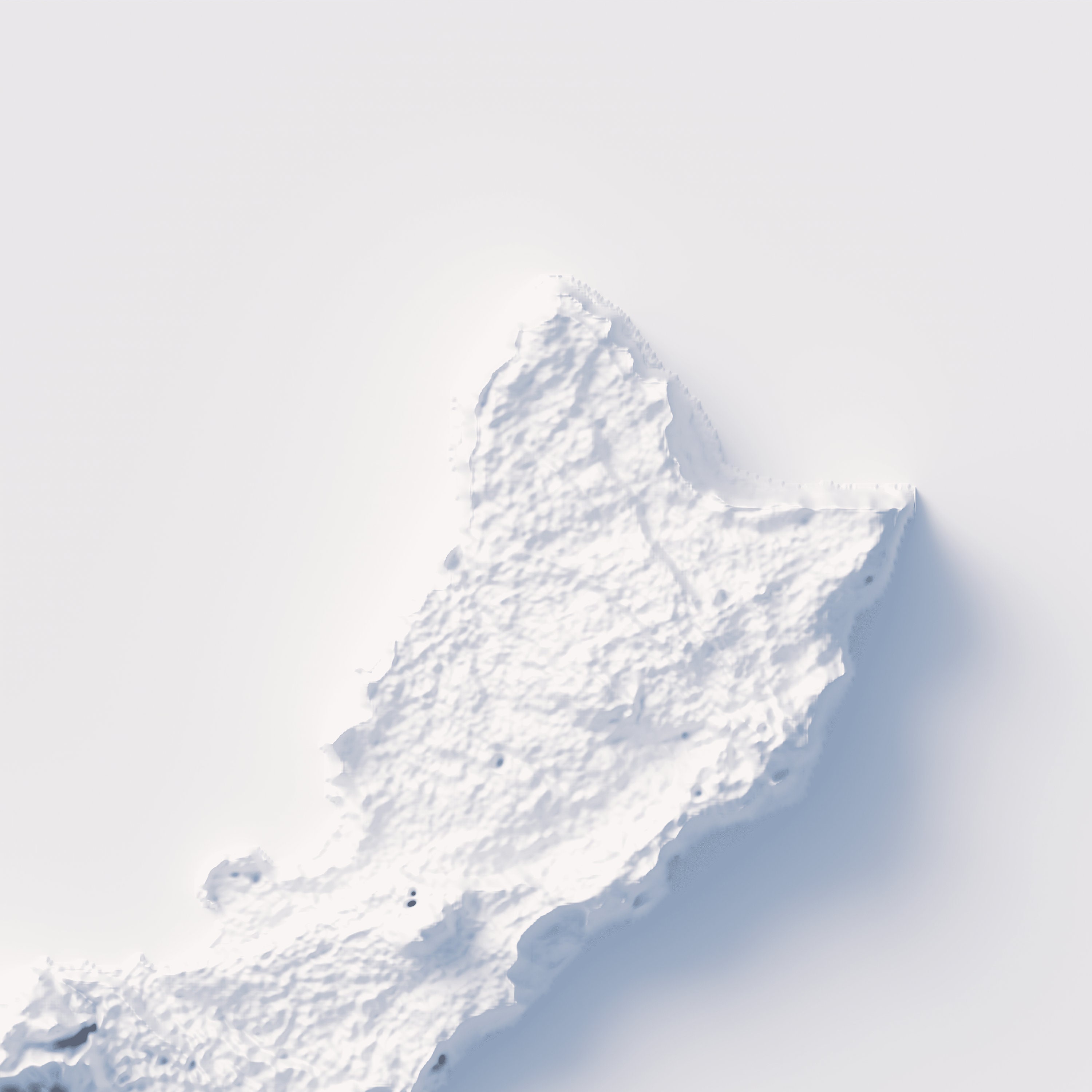 Guam Elevation Map – Minimalist Black and White Topographic Wall Art ...