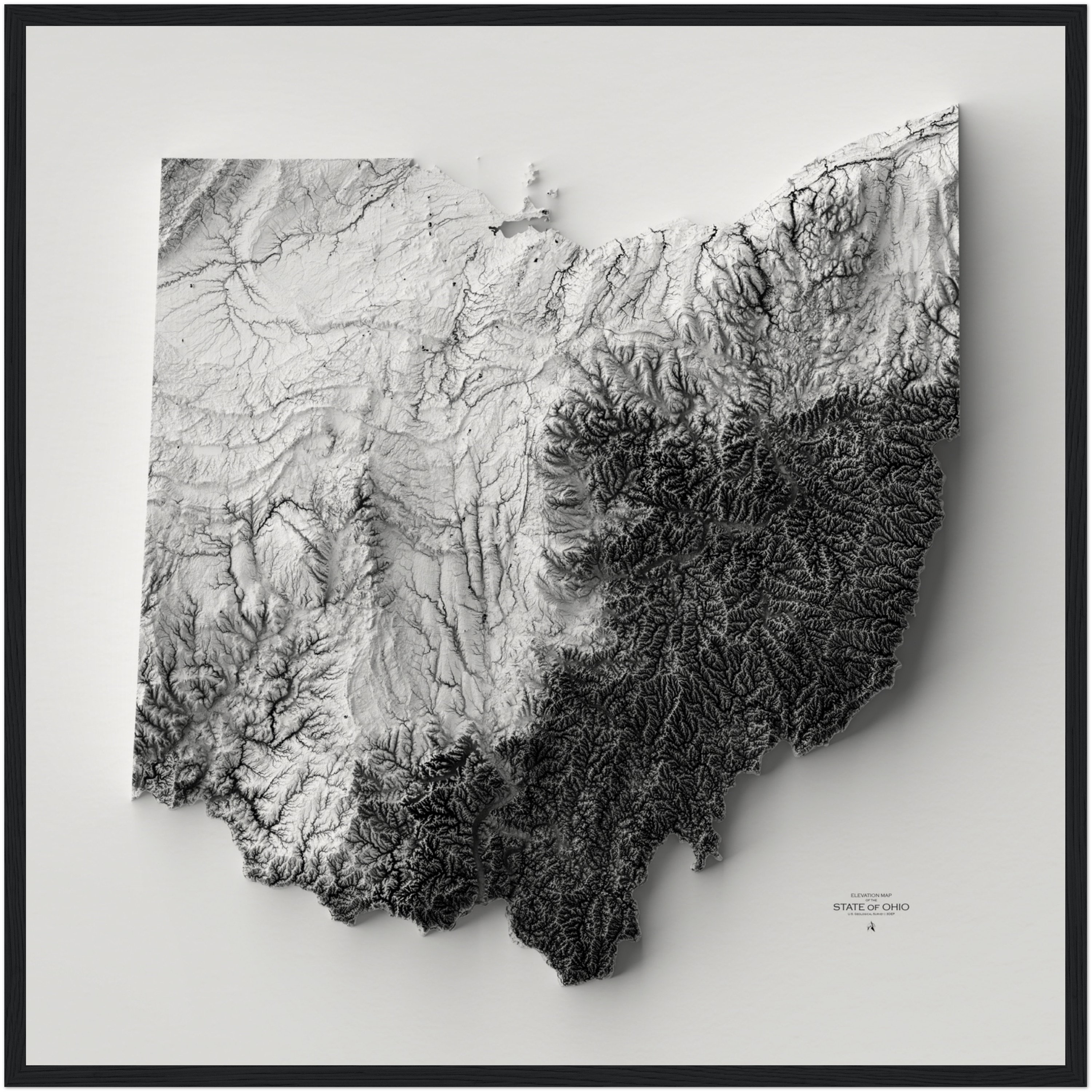 Topographical Map Of Ohio