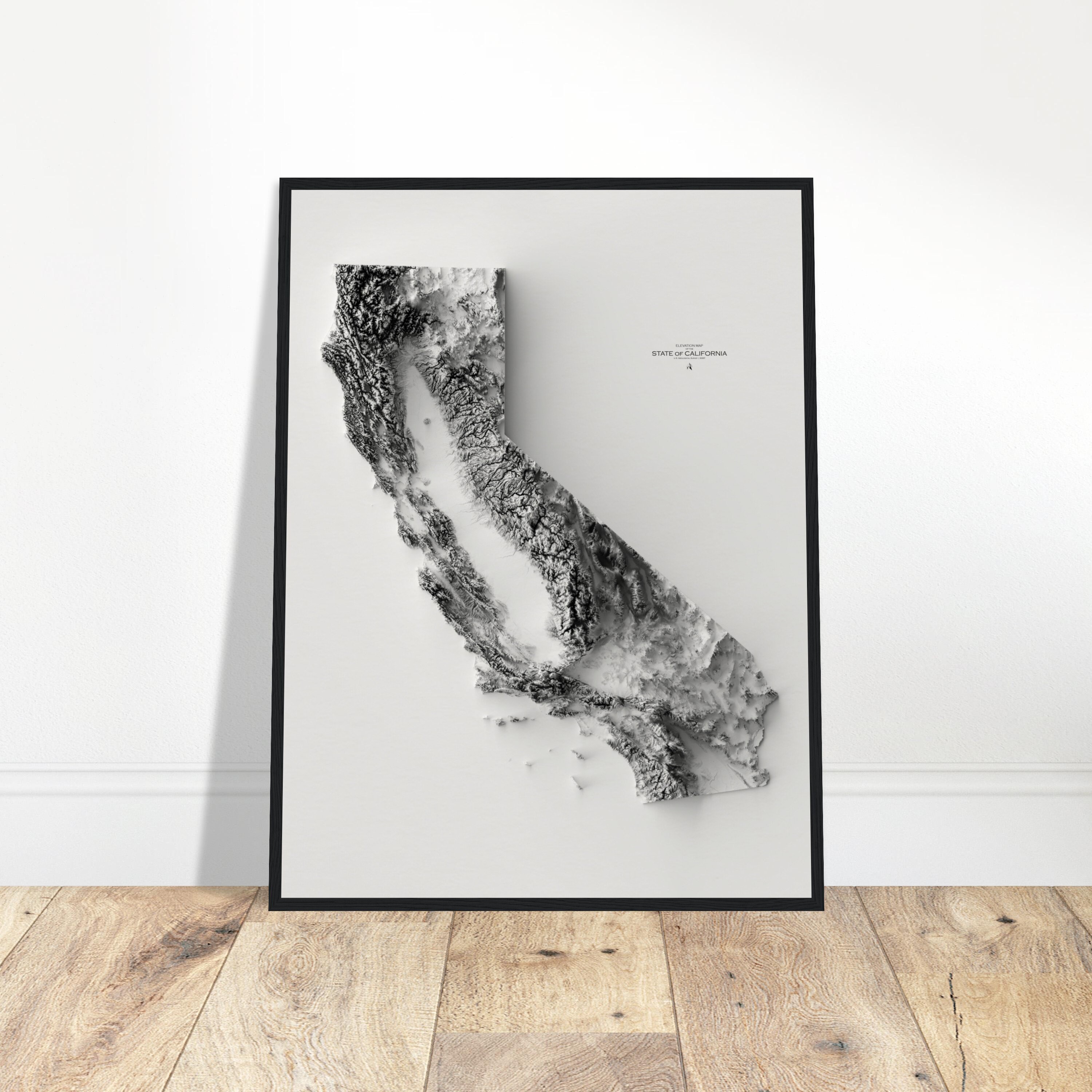 California Elevation Map Wall Art Topographic Print - Etsy