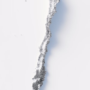 Chile Elevation Map - Minimalist Topographical Relief Art Print, Wall ...