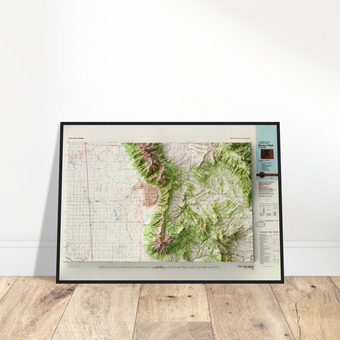 Great Sand Dunes National Park Map – Colorado Topographic Wall Art ...