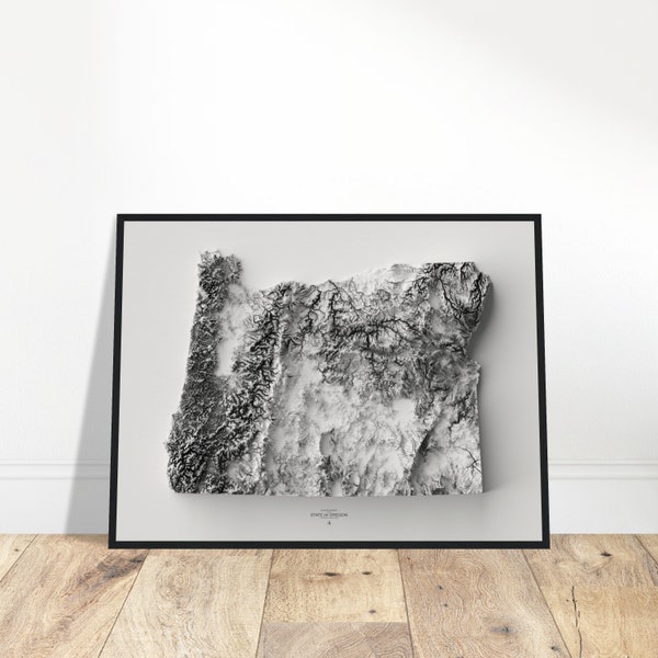Oregon Topography - Etsy