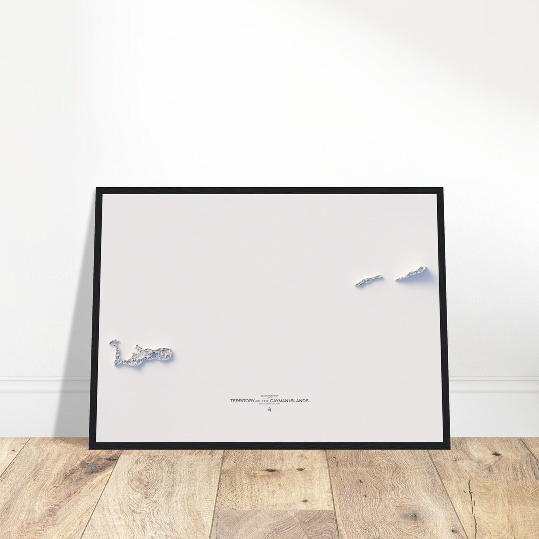 Cayman Islands Elevation Map - Topographical Wall Art, Ideal ...