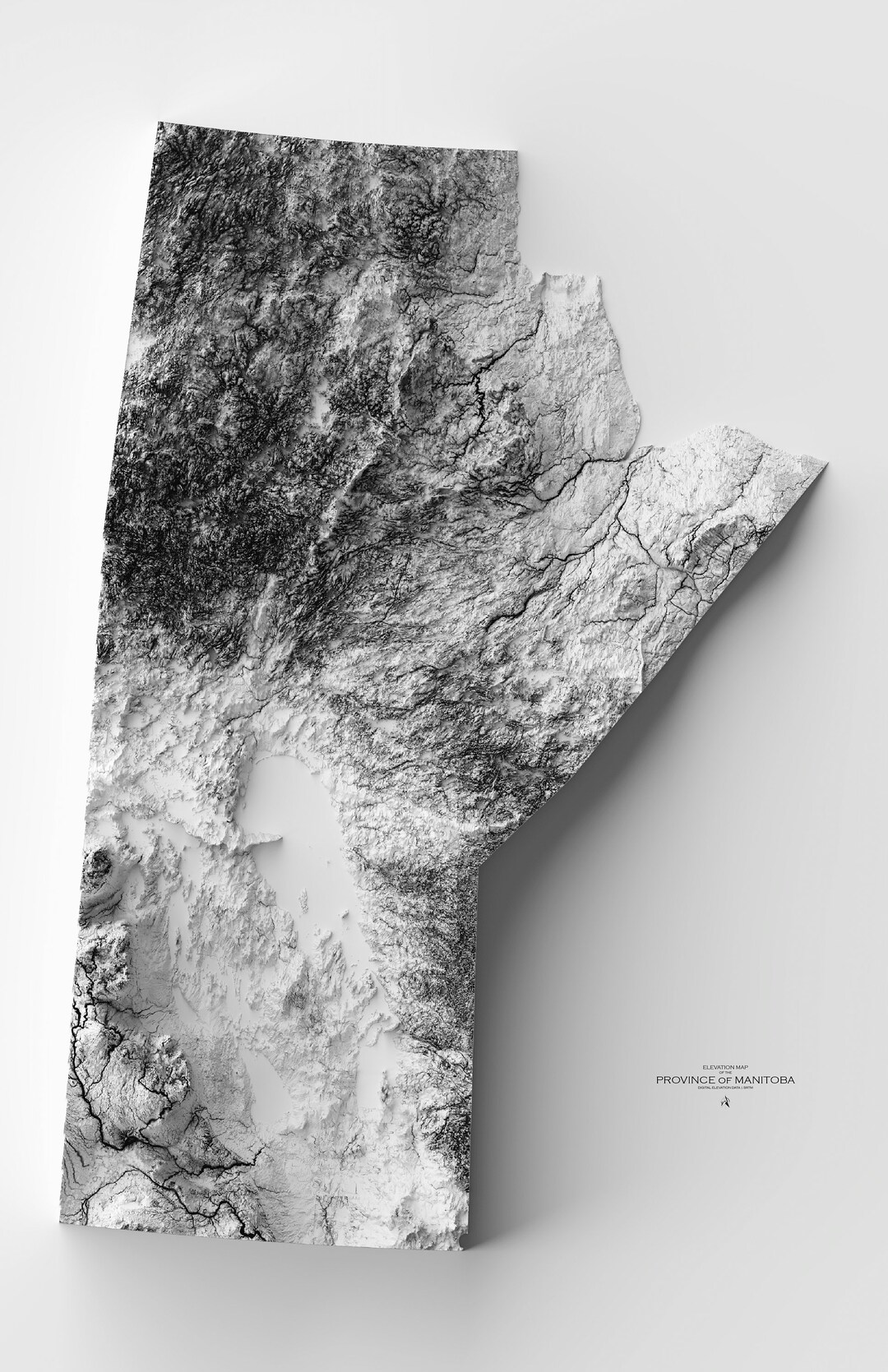 Province of Manitoba Elevation Map - Etsy
