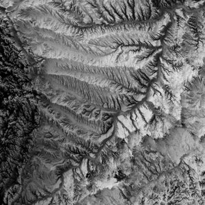 South Dakota Elevation Map, Wall Art Topographic Print, Cartography Art ...