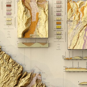 Maui Hawaii Geology & Topographic Relief Map - Vintage 1942 Design ...