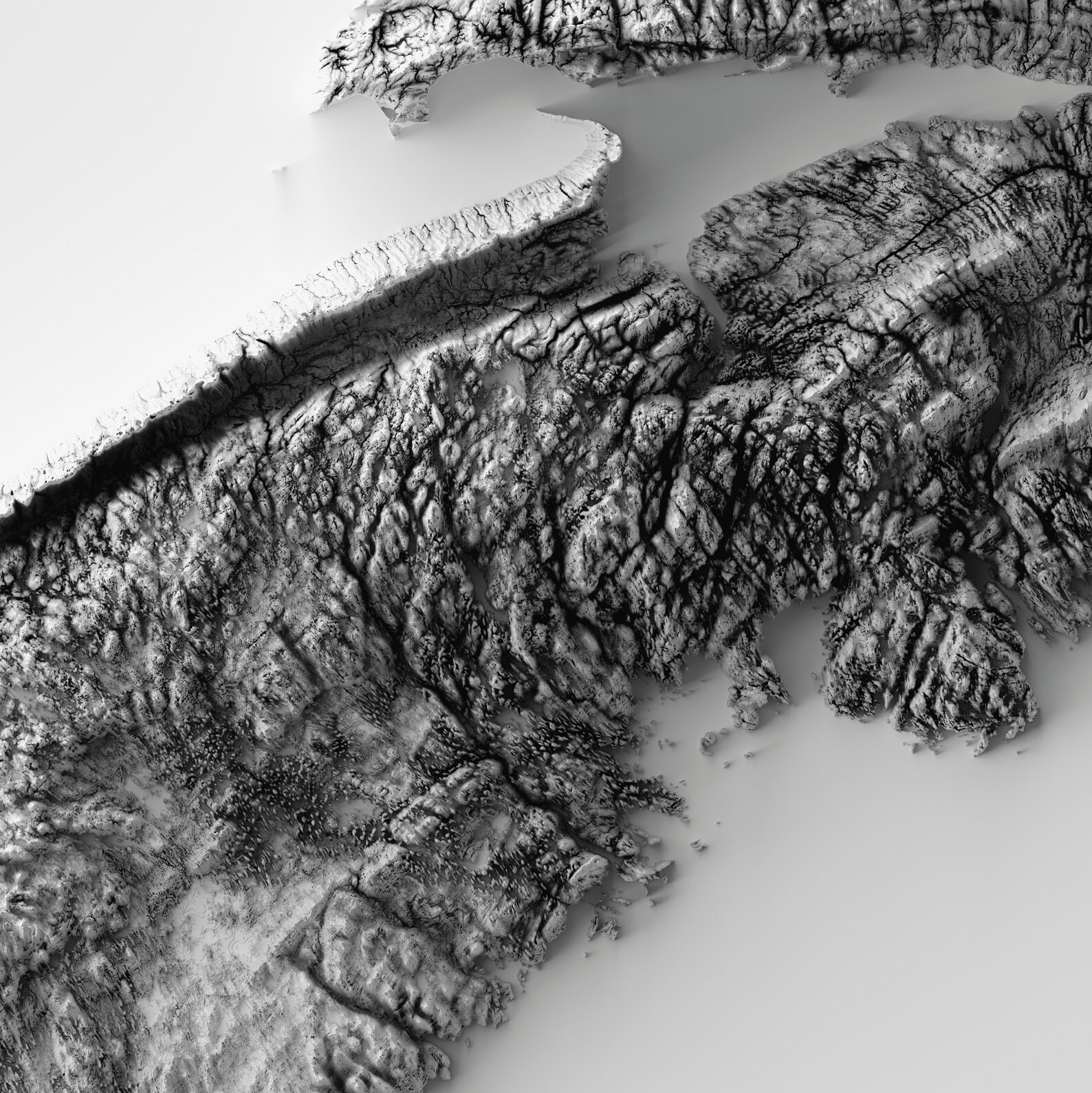 Province of Nova Scotia Elevation Map Wall Art Print - Etsy