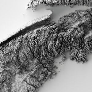 Province of Nova Scotia Elevation Map - Wall Topographic Print ...