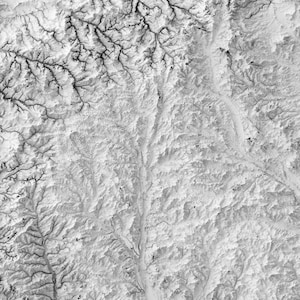 New Jersey Elevation Map, Wall Art Topographic Print, Cartography Art ...