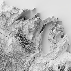 United States Elevation Map Topographical Relief Map Perfect - Etsy
