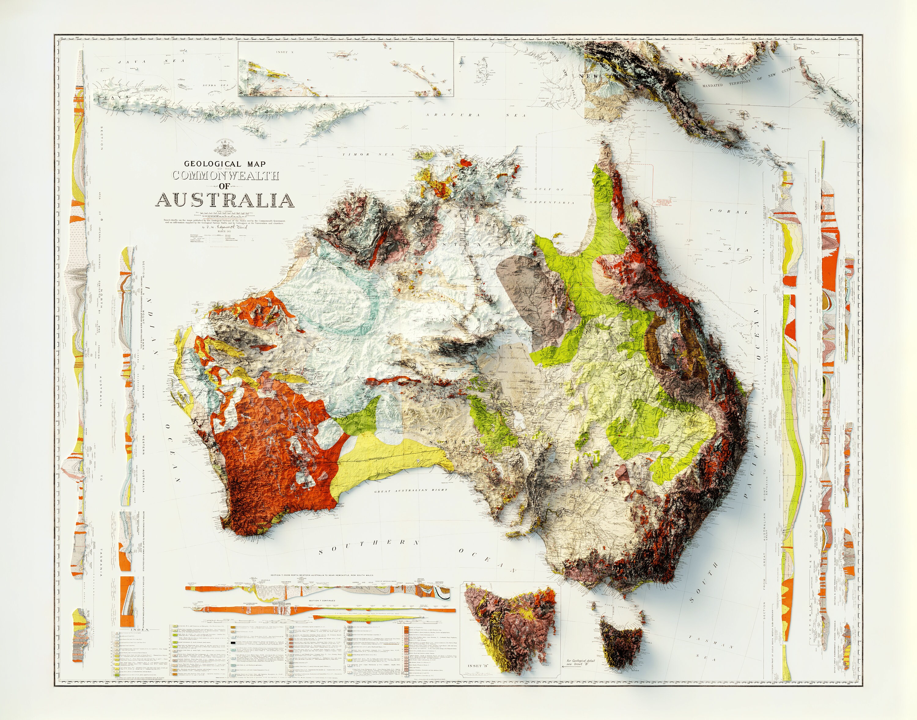 Vegetation Wall Map Of Australia 1929 Vivid Maps