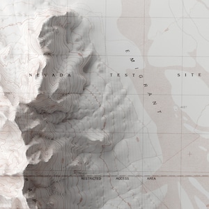 Area 51 Map, Wall Art Print, Topographic Map, Cartography Wall Art ...