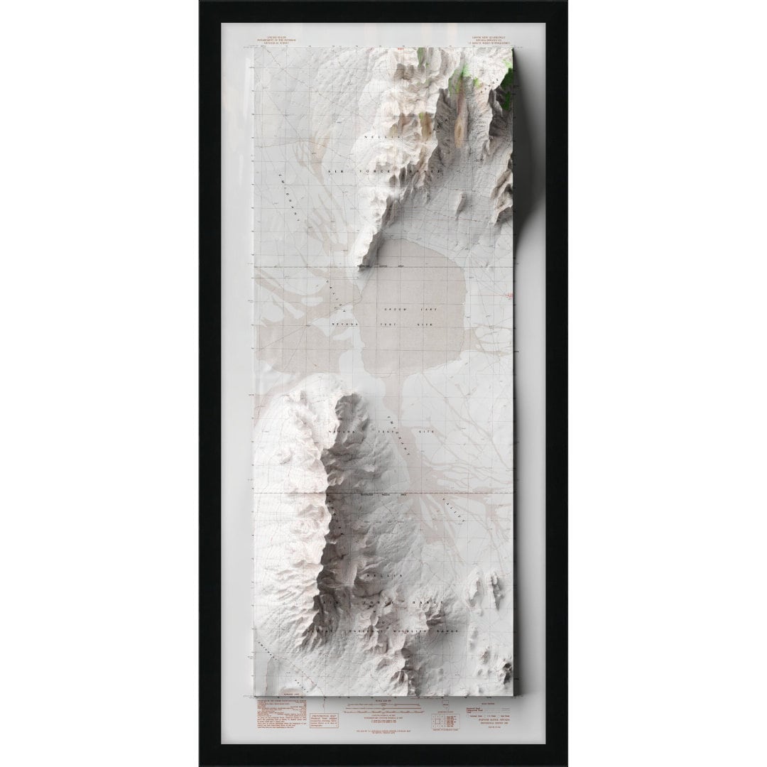 Area 51 Map, Wall Art Print, Topographic Map, Cartography Wall Art ...