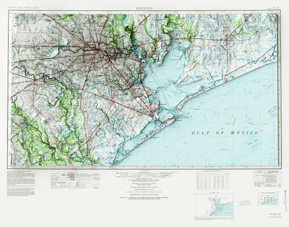 Houston Texas Elevation Map
