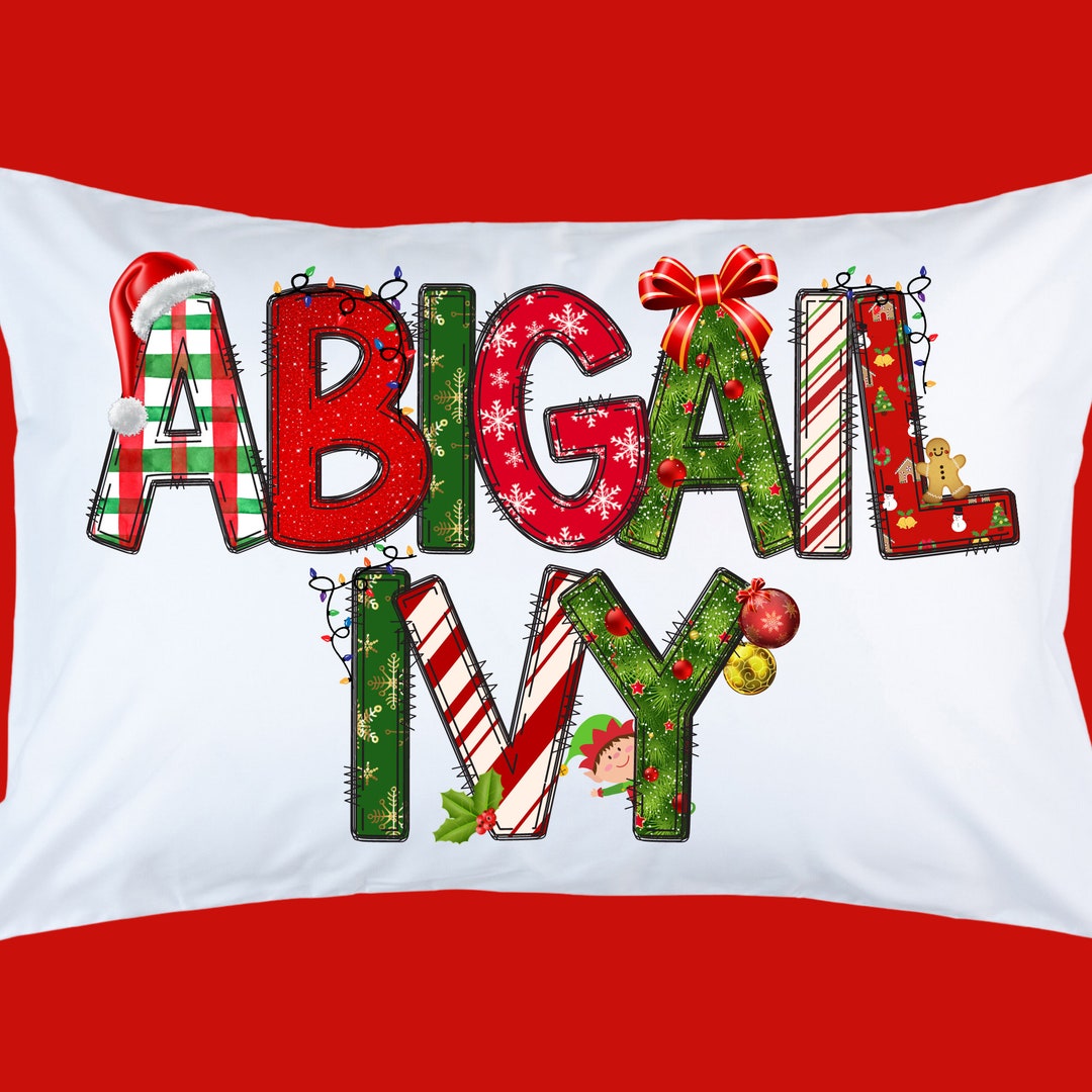 Christmas Holiday Personalized Pillowcase Christmas Party - Etsy
