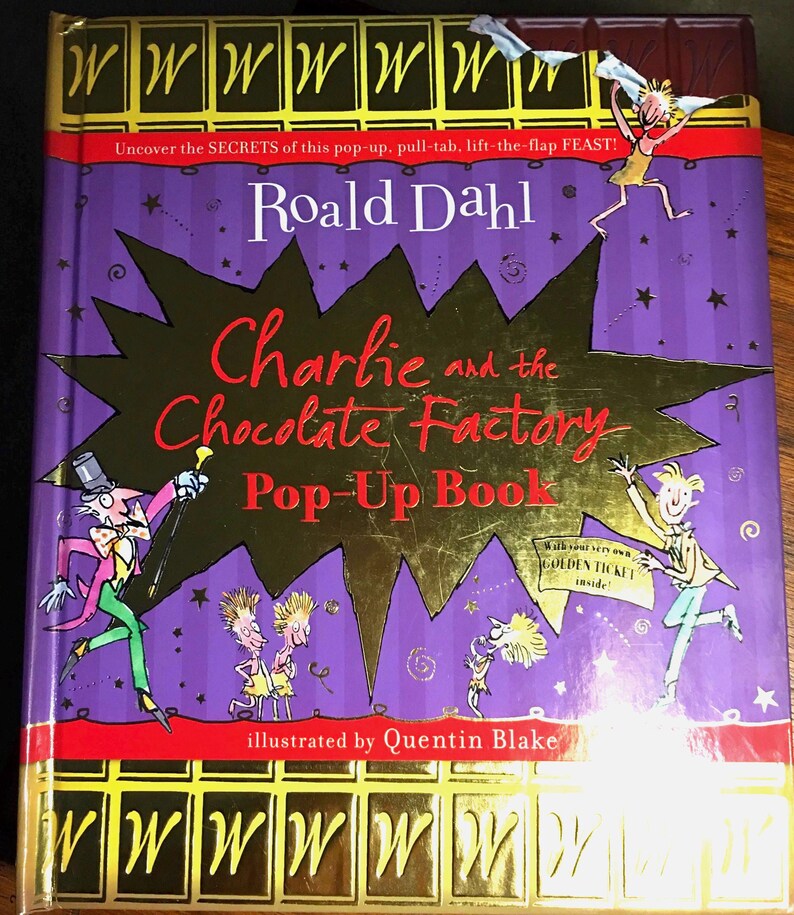 Pop up Charlie and the Chocolate Factory Hardcover Board Book. 9.5 X 11 ...