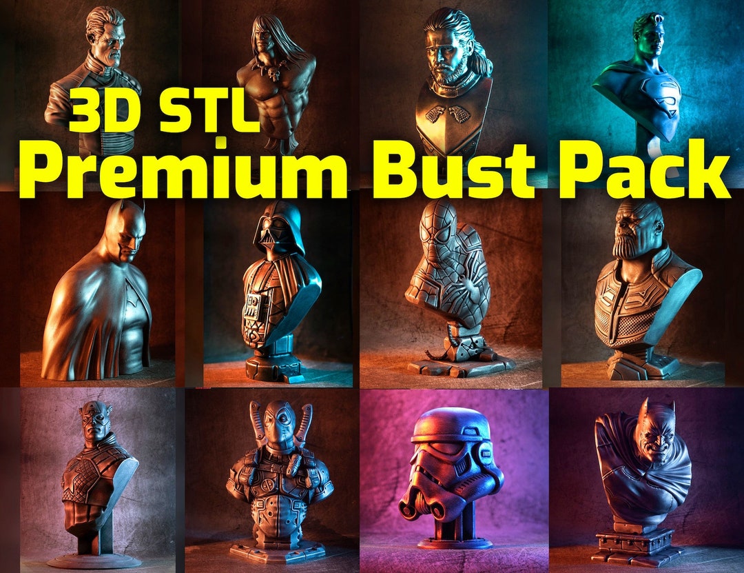 3d Stl Premium Bust Pack 3d Stl Pack Stl Bundle Stl Pack Stl File Stl ...