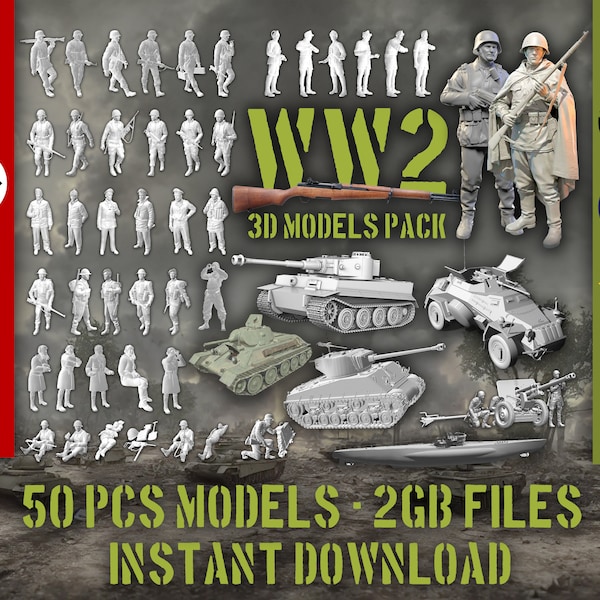 Ww2 Stl Pack - Etsy