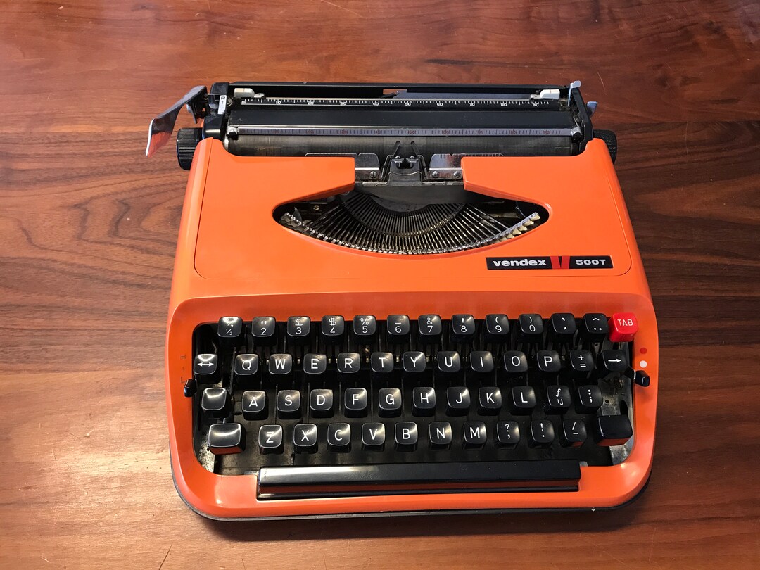 Vendex 500T Orange Typewriter - Etsy