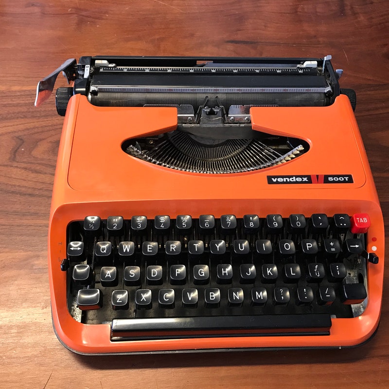 Orange Typewriter - Etsy