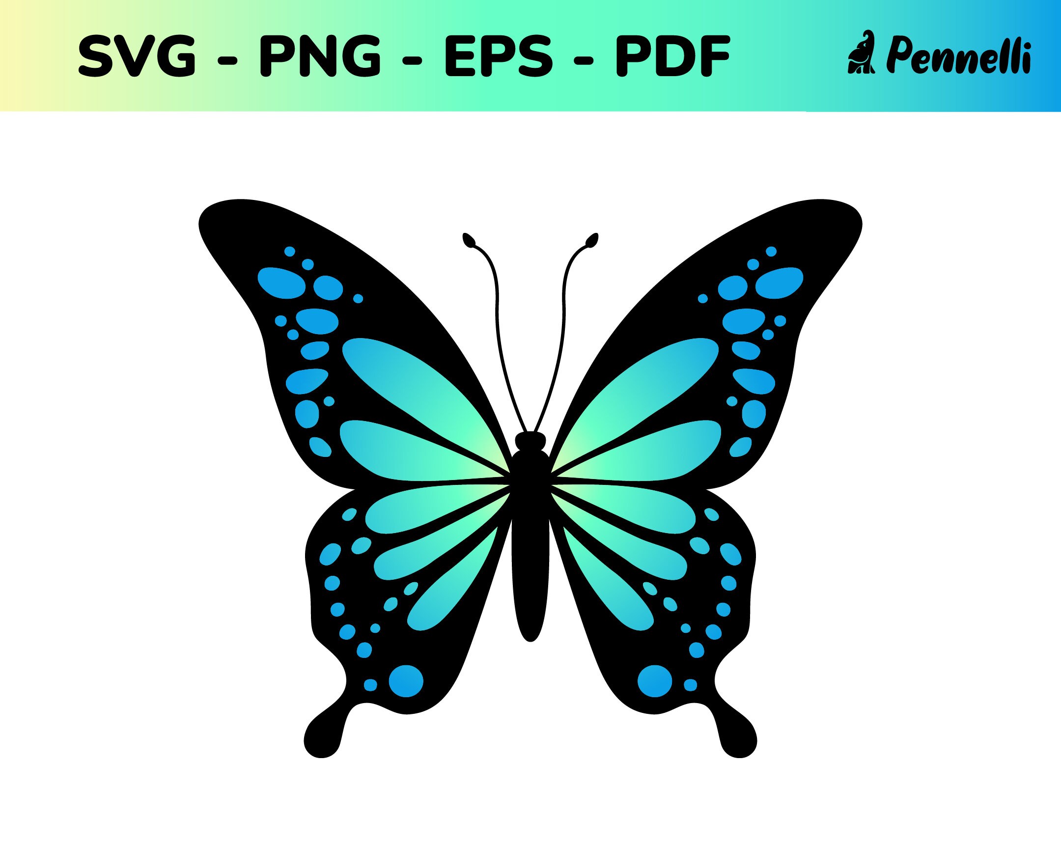 Butterfly SVG, Layered Butterfly SVG, Butterfly Silhouette, DIY ...