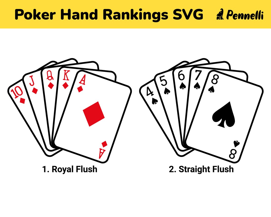 Playing Cards Svg, Aces Svg, Poker Cards Svg, Poker Hand Rankings Royal ...