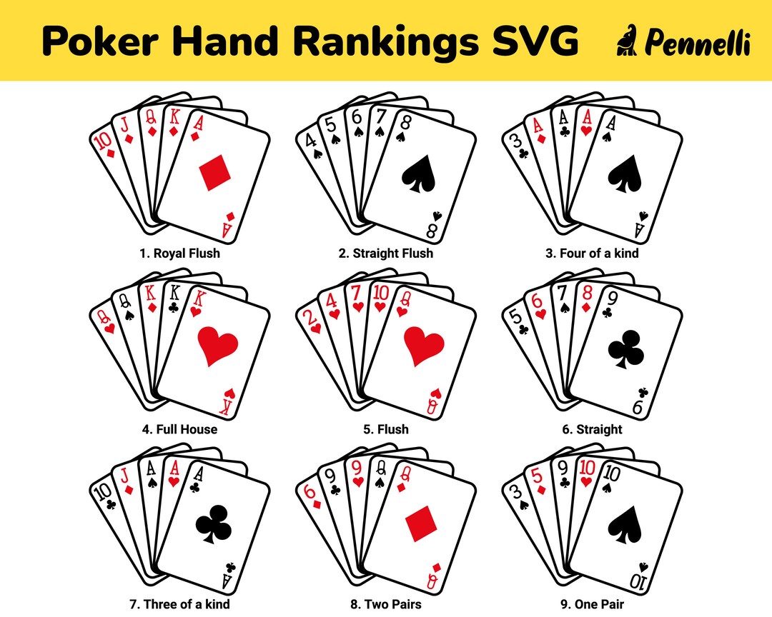 Playing Cards Svg, Aces Svg, Poker Cards Svg, Poker Hand Rankings Royal ...
