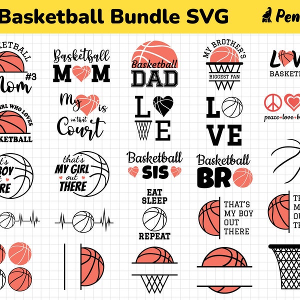 Split Basketball Svg - Etsy