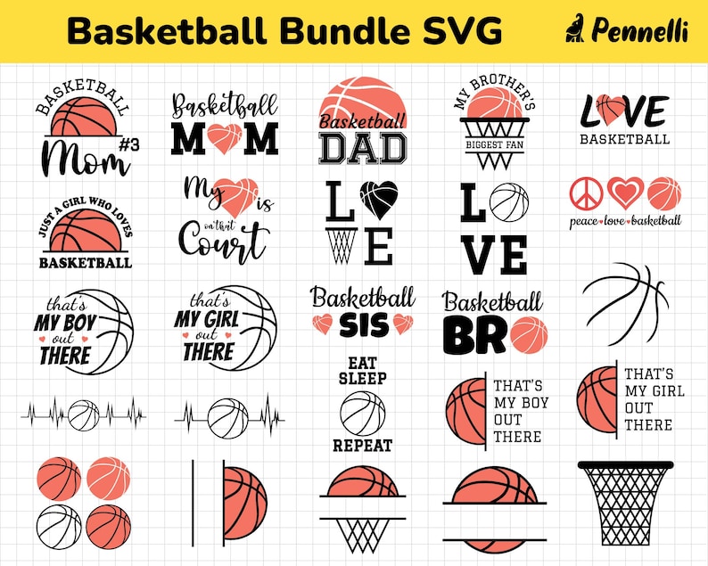 Basketball SVG Bundle, Basketball Team SVG, Basketball Split SVG ...