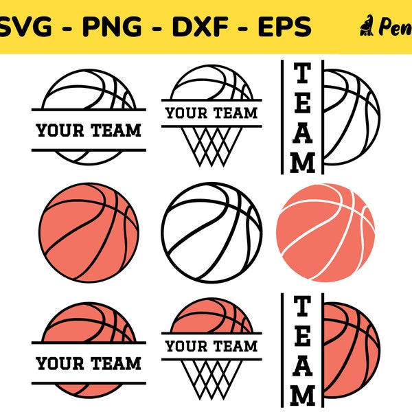 Split Basketball Svg - Etsy