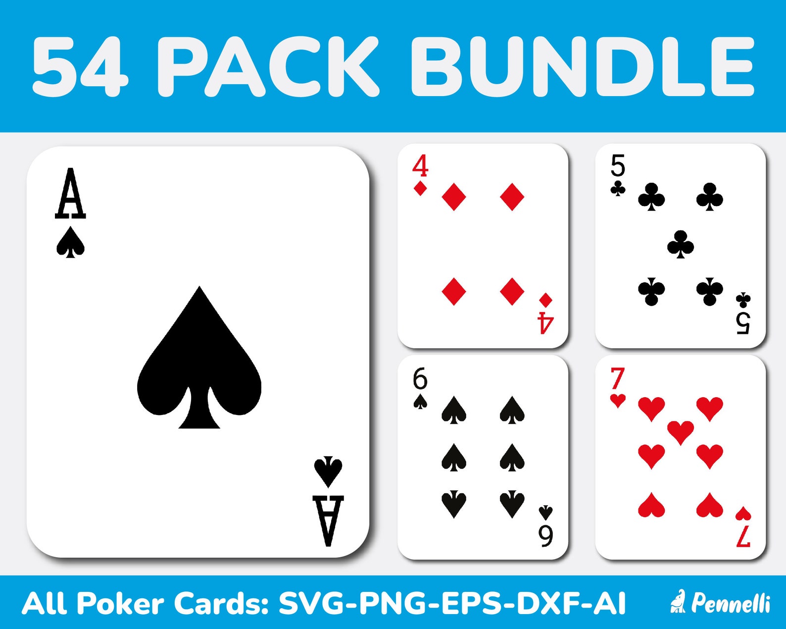 Playing Card SVG, Playing Card Suits Svg, Full Deck of Cards Svg ...