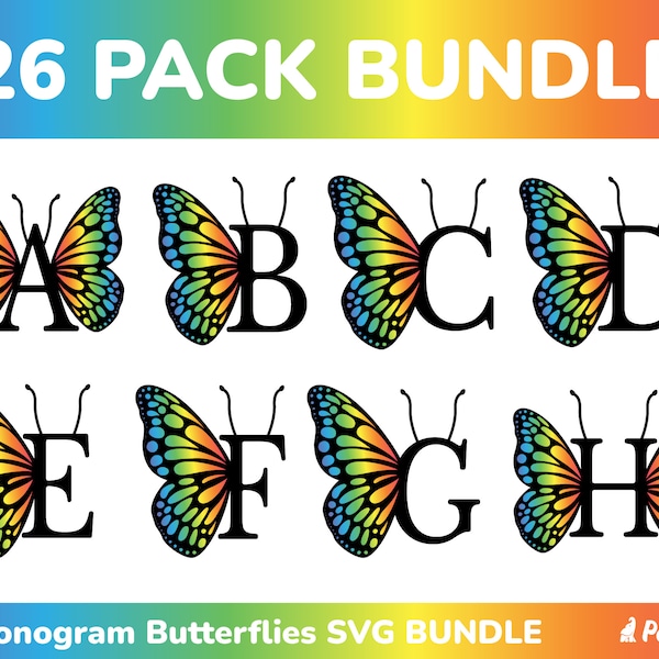 Butterfly Monogram - Etsy