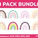 Rainbow SVG Bundle, Boho Rainbow SVG, Instant Download Rainbow Clipart ...