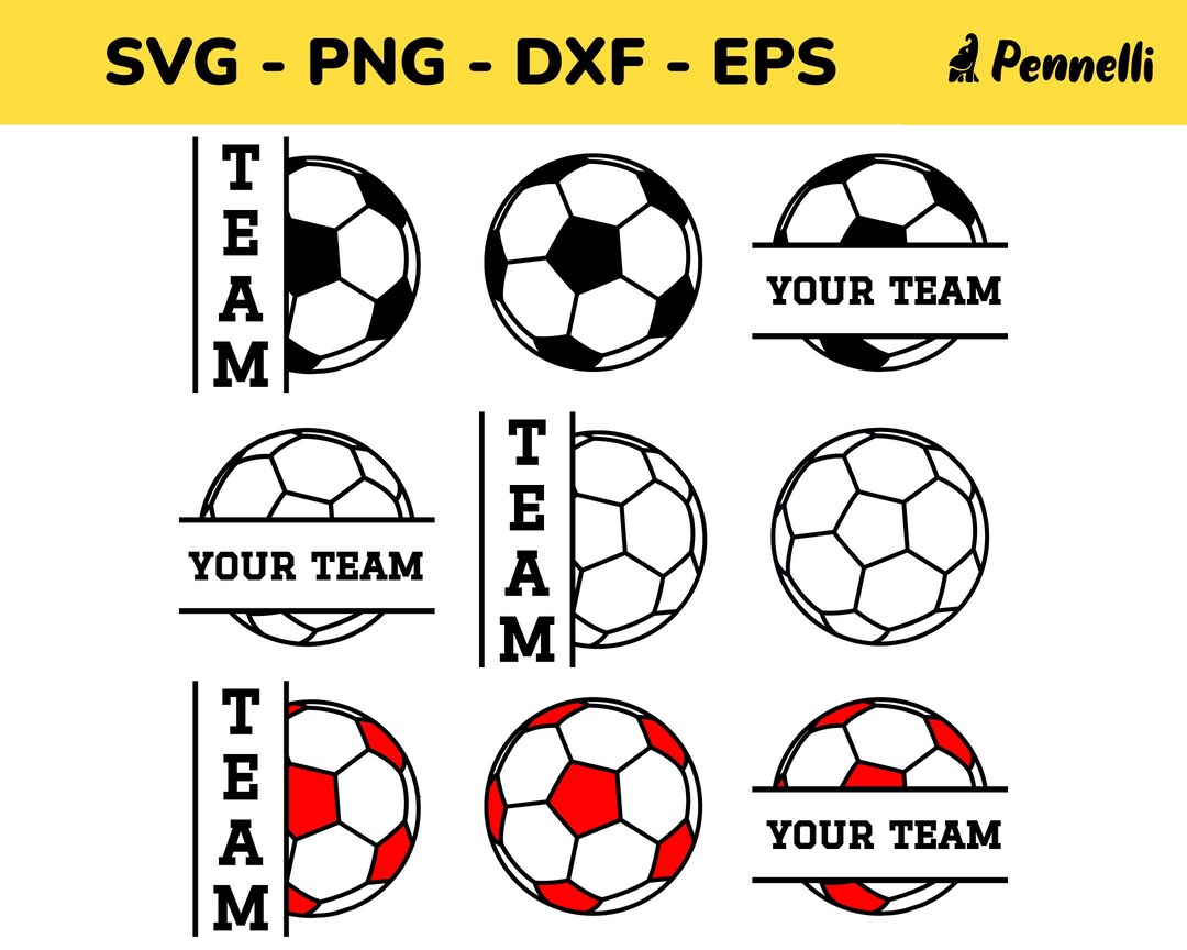 Soccer SVG, Soccer Team SVG, Soccer Monogram SVG, Split Monogram ...