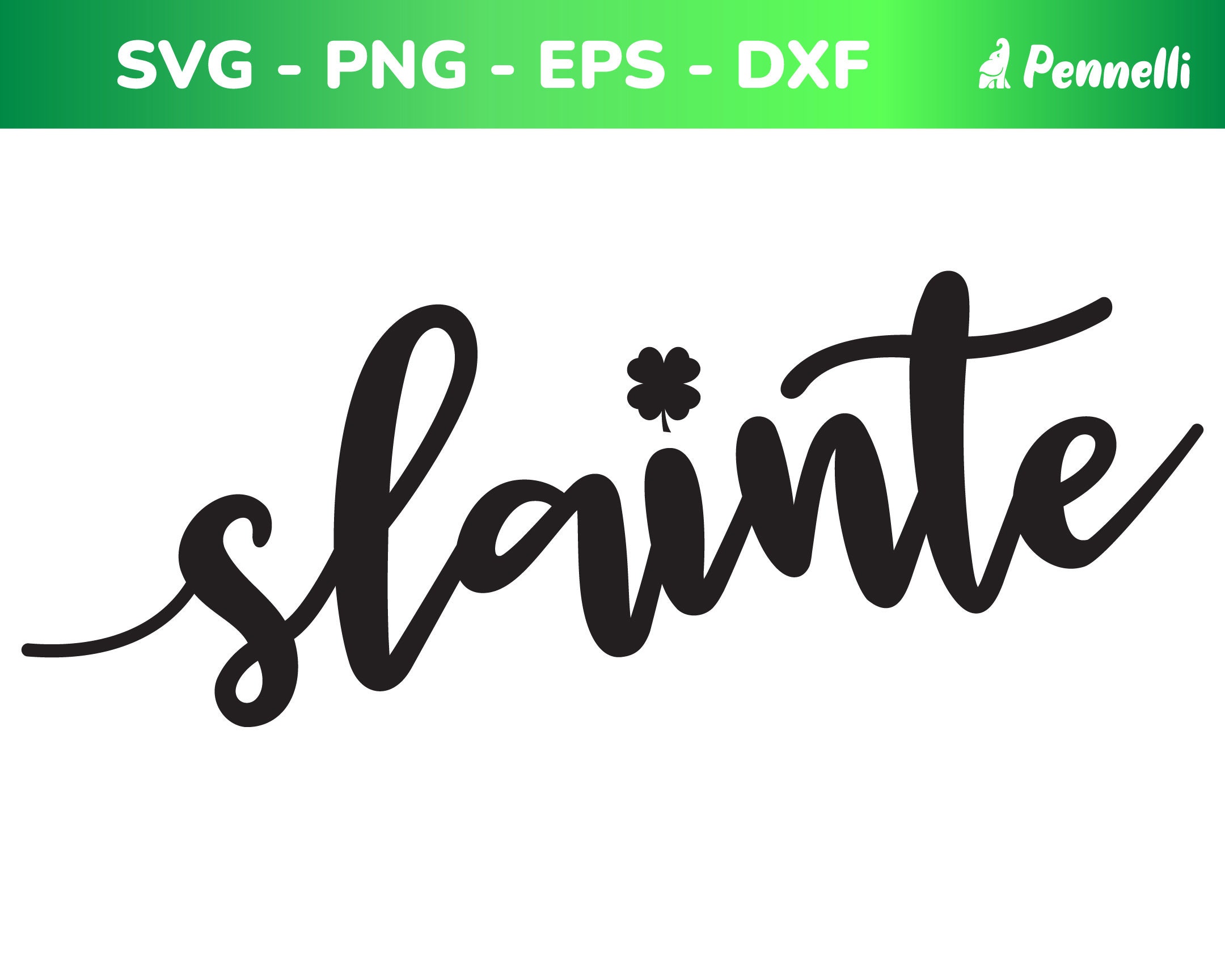 St Patrick Shamrock Svg, Slainte Svg Cricut Cut File, Irish Svg, Split ...