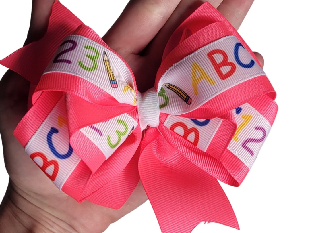 Beautiful Hot Pink Hair Bow | Hot Pink Hair Clip | School Hair Bows ...