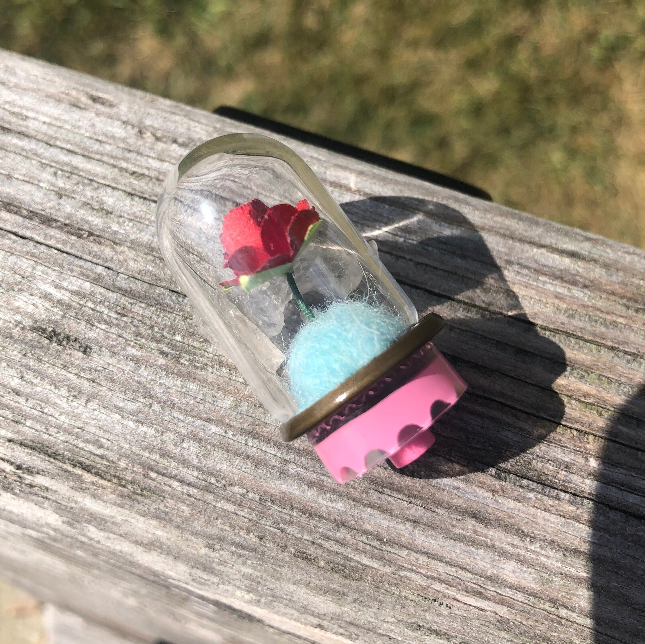 Cotton Candy Rose Keycap Cherry MX Handmade Artisan Key Cap Glass ...