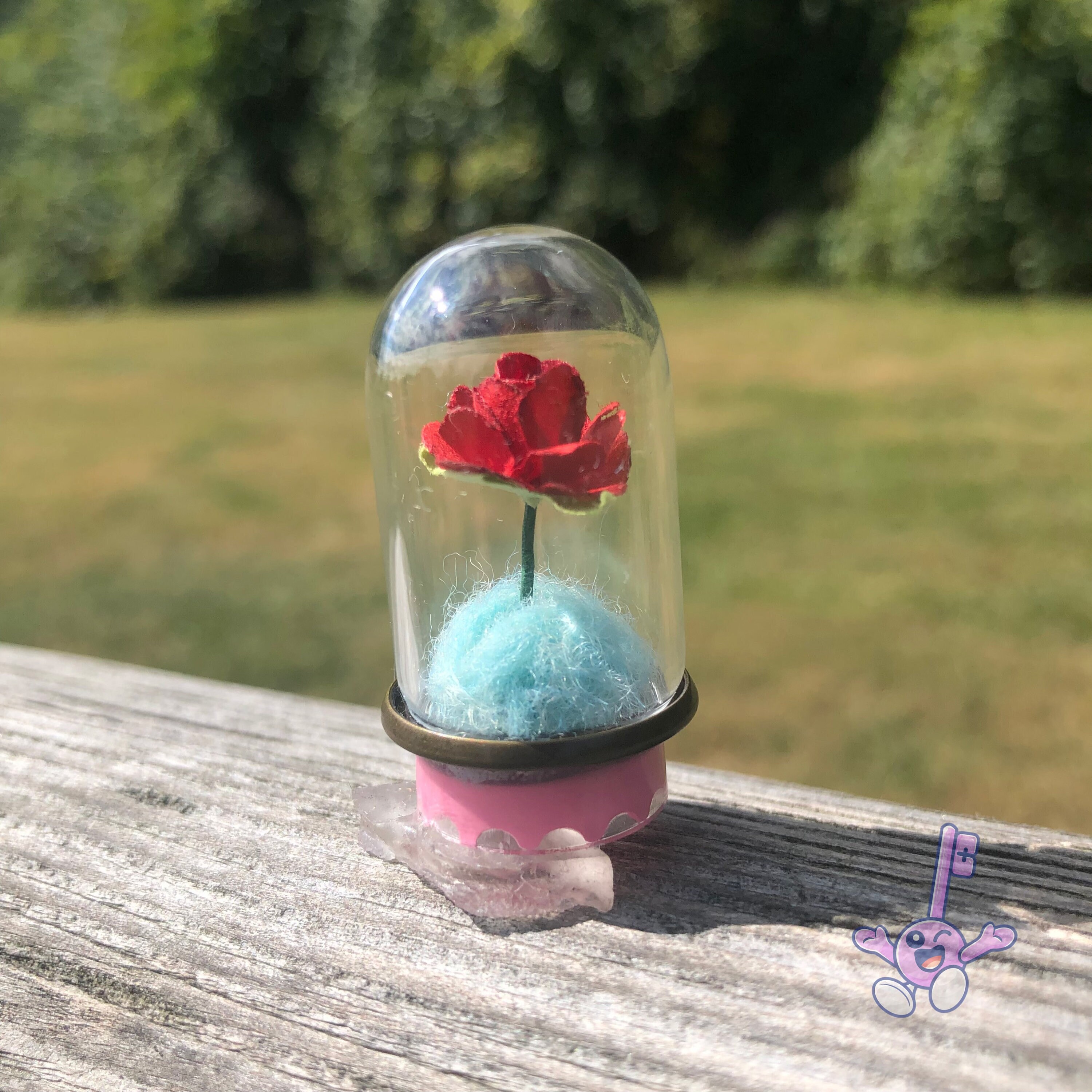 Cotton Candy Rose Keycap Cherry MX Handmade Artisan Key Cap Glass ...