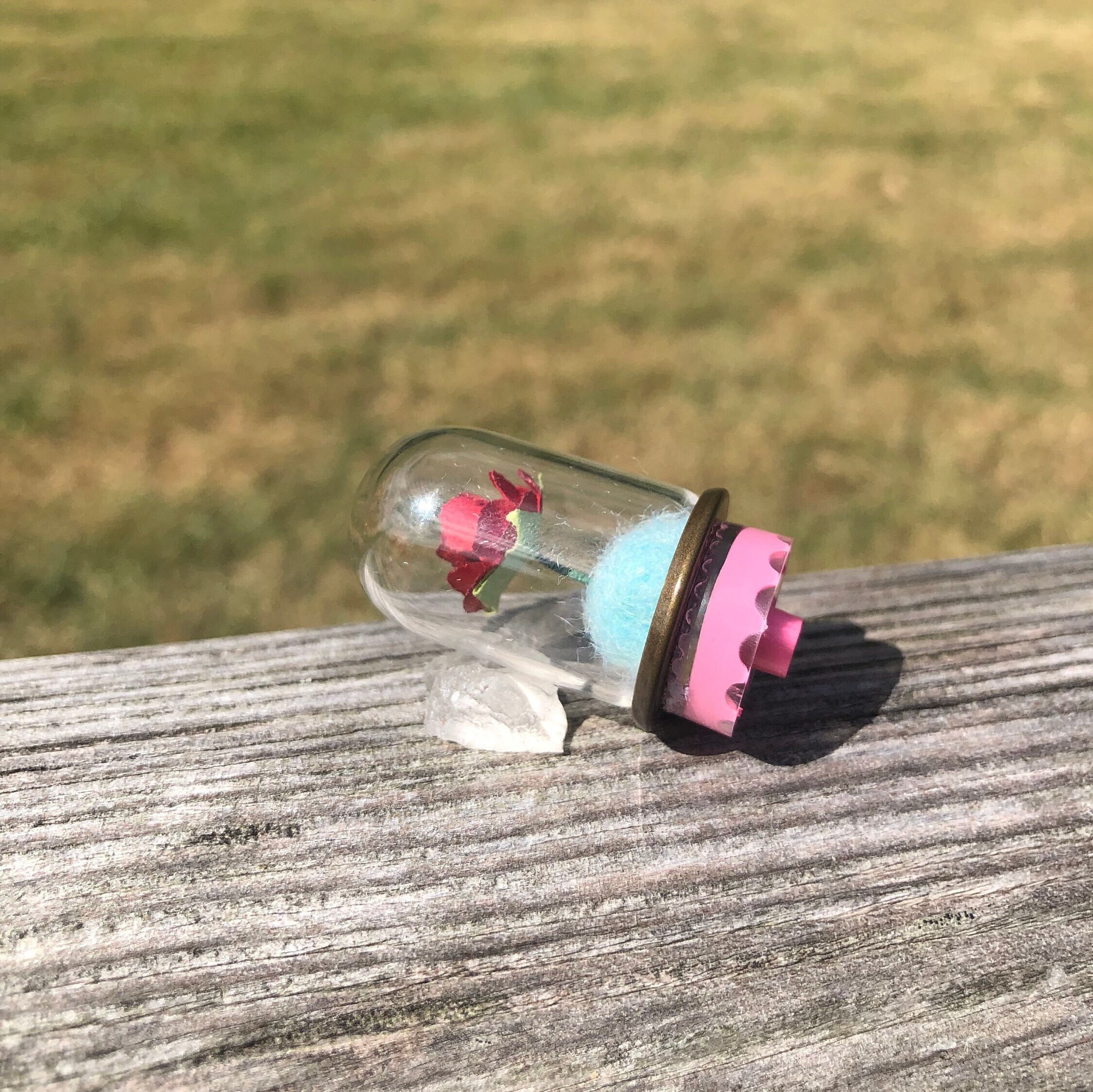 Cotton Candy Rose Keycap Cherry MX Handmade Artisan Key Cap Glass ...