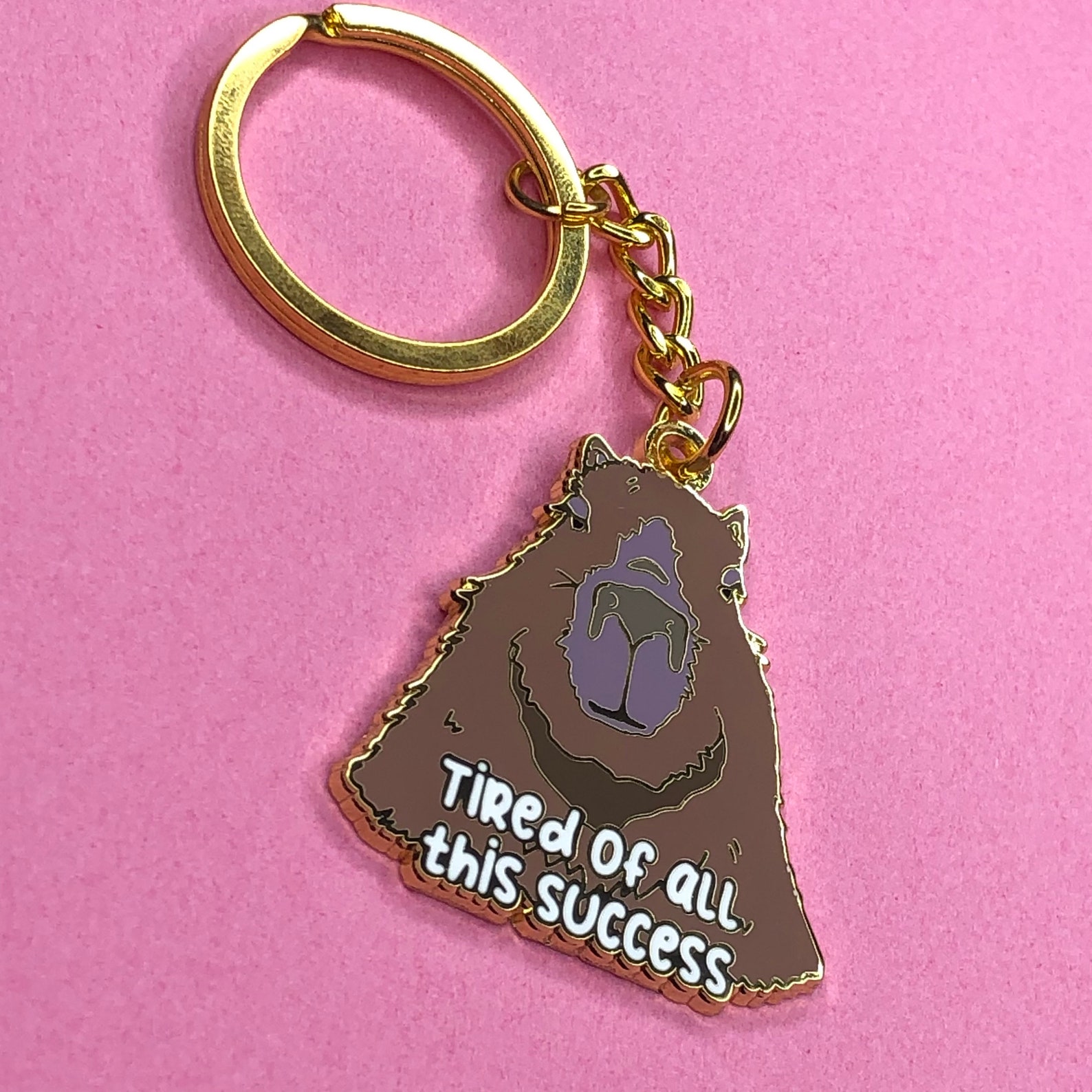 Capybara Hard Enamel Keychain Cute Capybara Keychain - Etsy