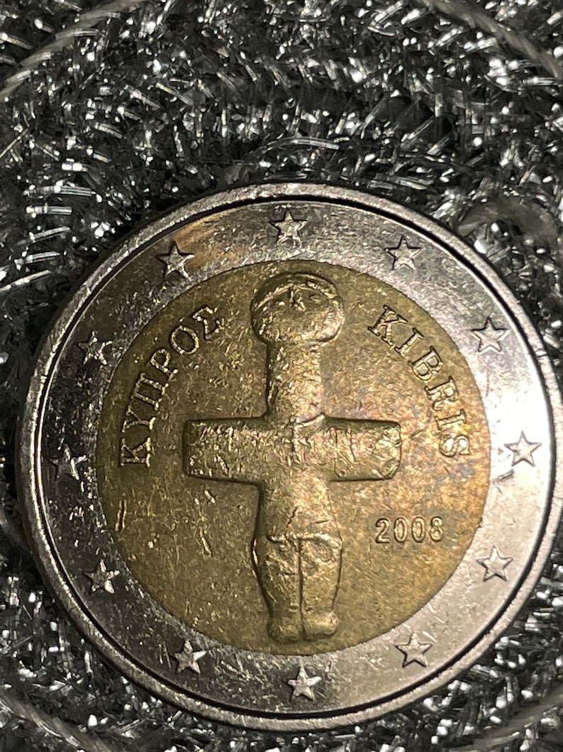 Zeldzame 2 euromunt Kibris - Etsy Nederland