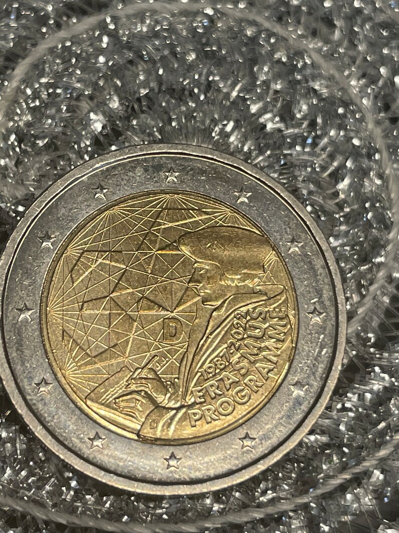 German Erasmus 2 Euro Coin - Etsy