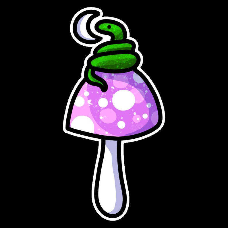 Holographic Sticker Moon Snake - Etsy