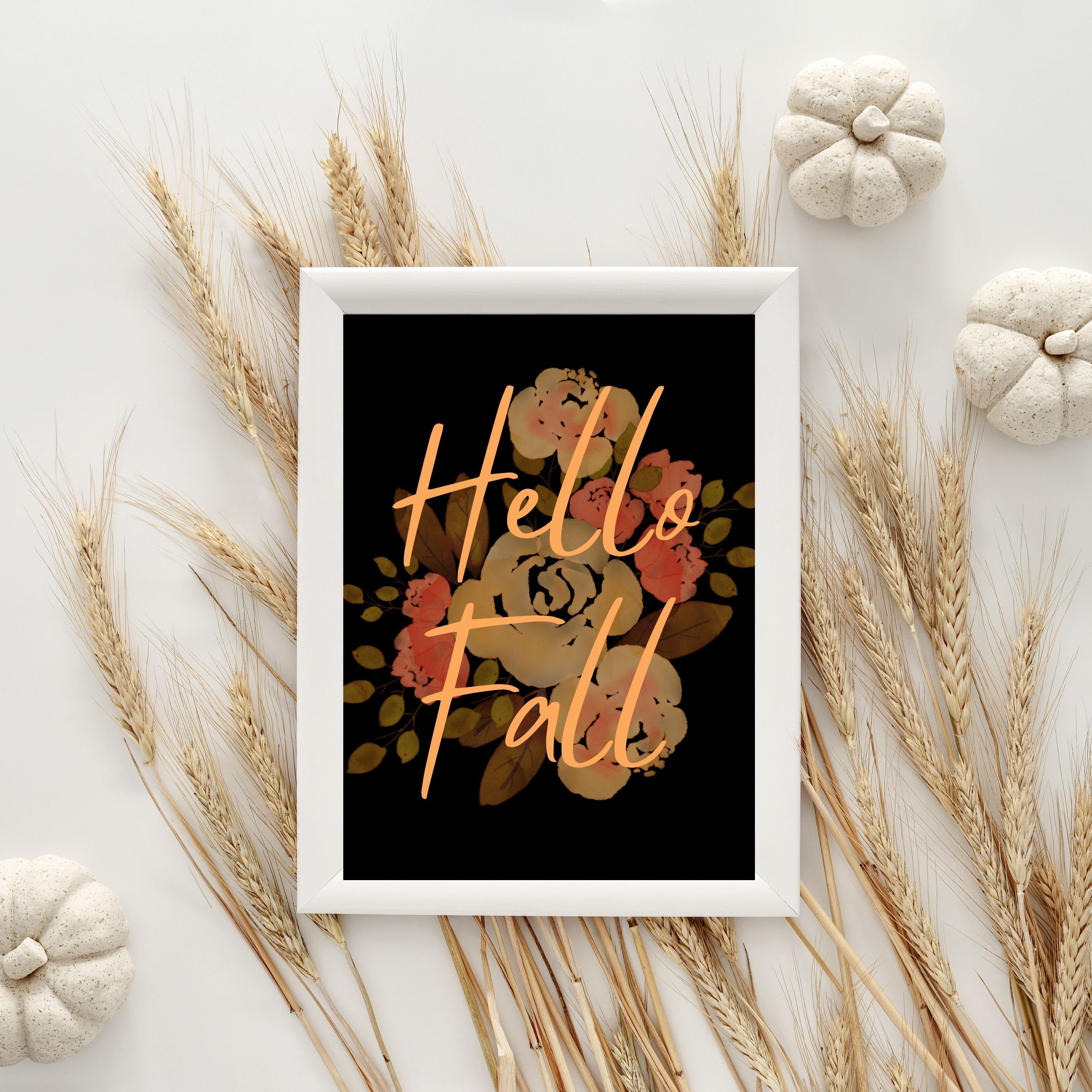 Hello Fall Printable Sign for Instant Download / Fall Decor and Welcome ...