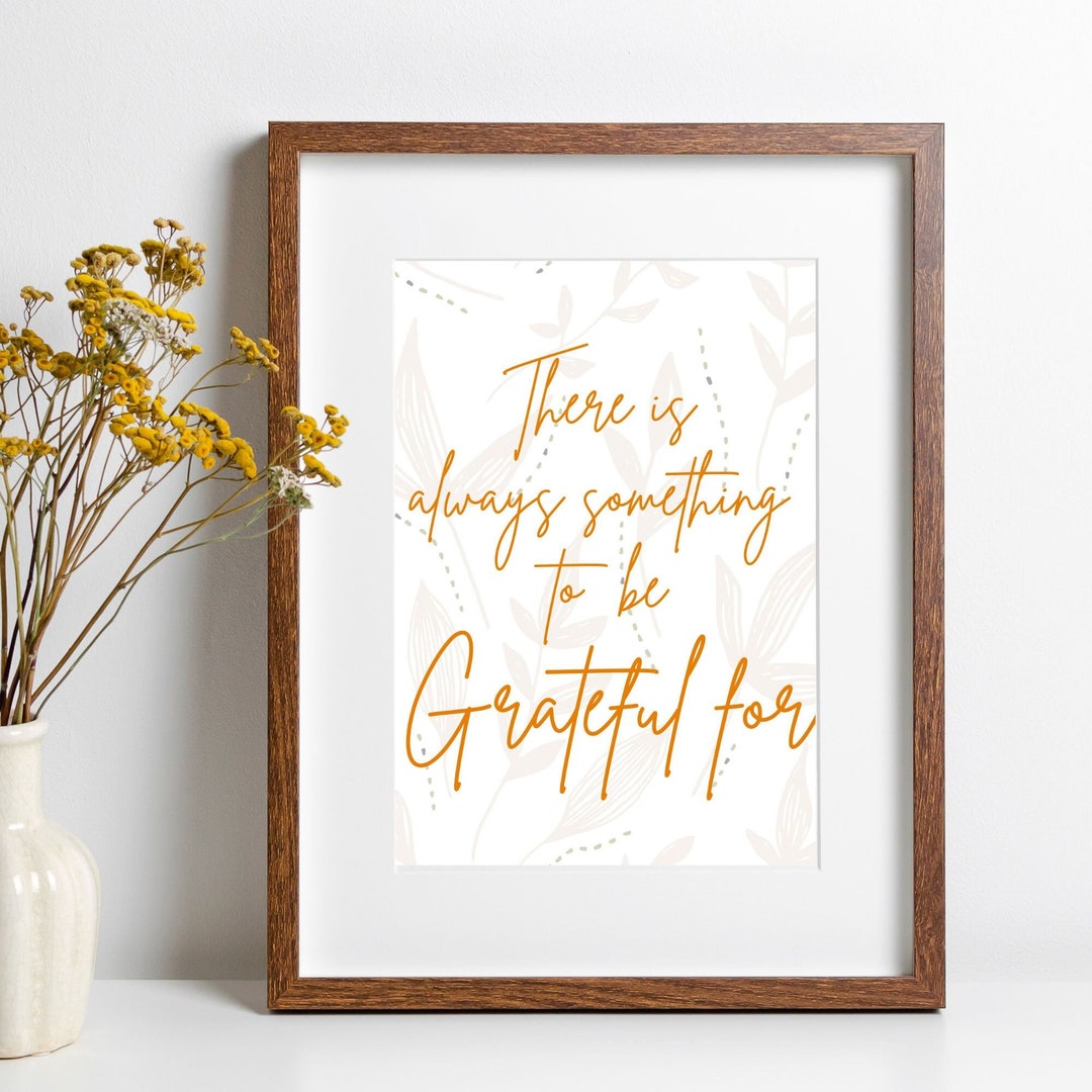 Thanksgiving Print Grateful Wall Art for Instant Download, Farmhouse ...