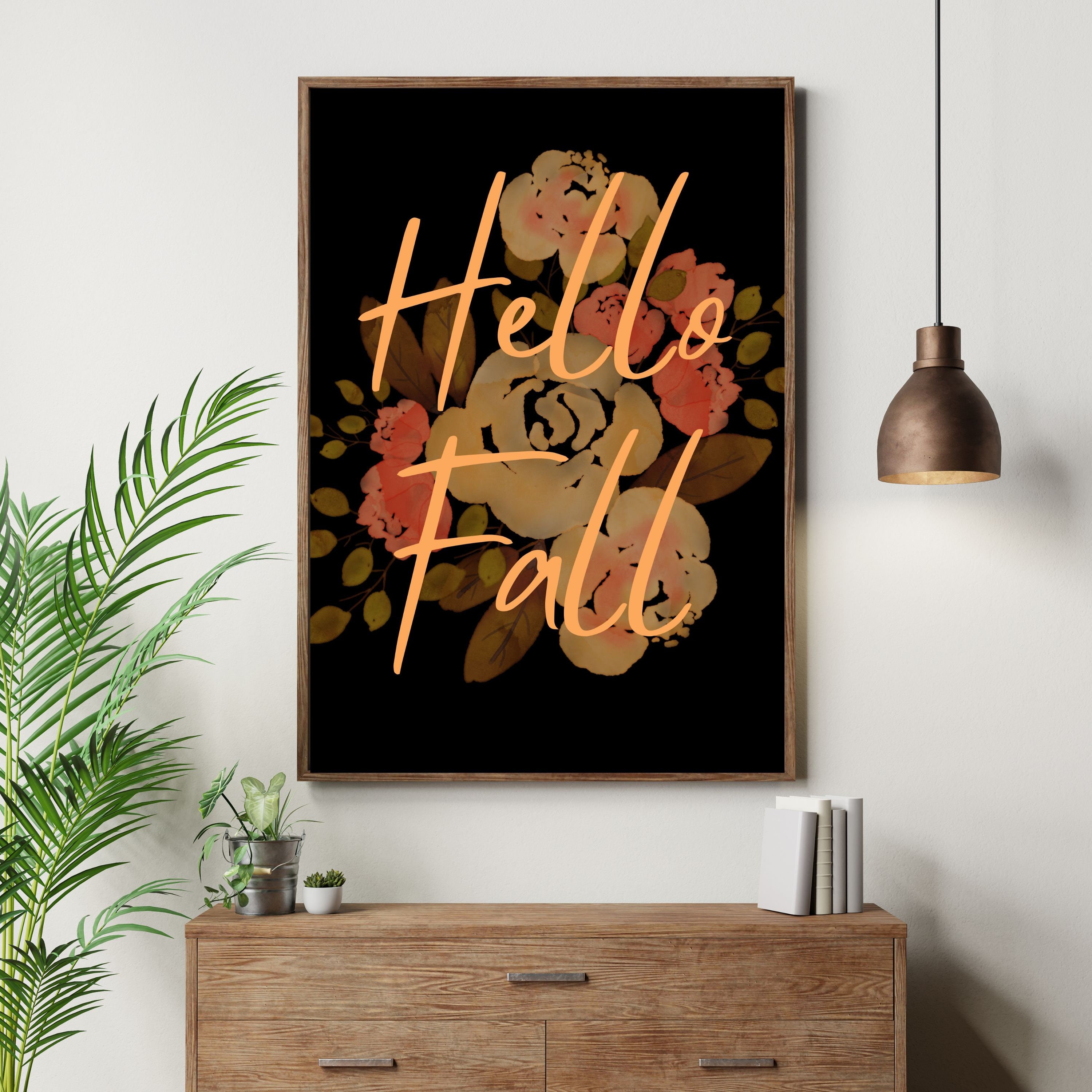 Hello Fall Printable Sign for Instant Download / Fall Decor and Welcome ...