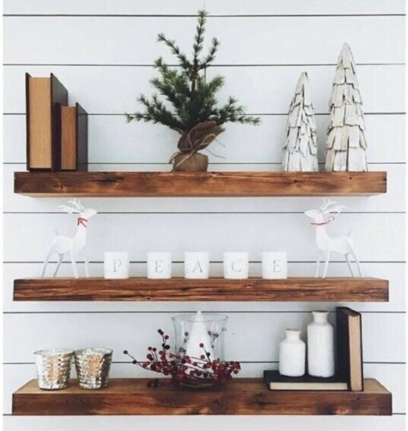 Modern Wood Floating Shelf for Kitchen and Livingroom,decorative Wall ...