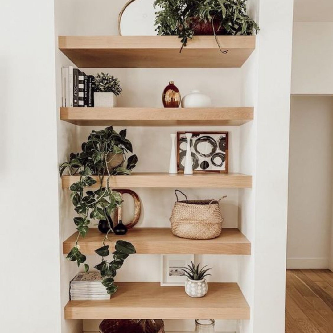 Modern Wood Floating Shelf for Kitchen and Livingroom,decorative Wall ...