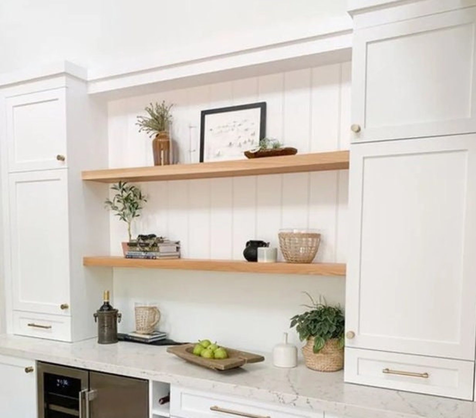 Modern Wood Floating Shelf for Kitchen and Livingroom,decorative Wall ...