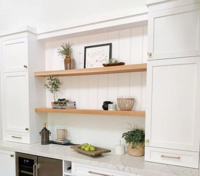 Modern Wood Floating Shelf for Kitchen and Livingroom,decorative Wall ...